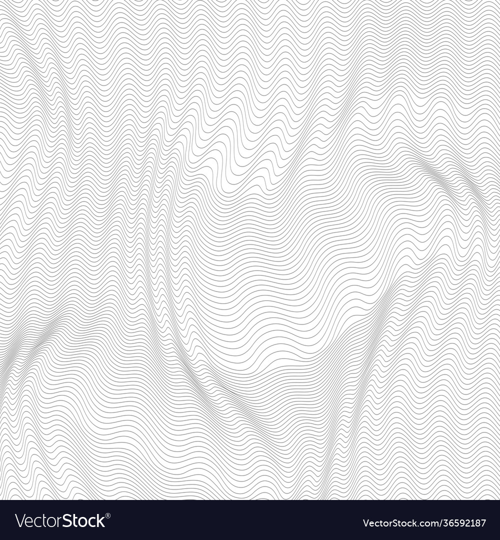 Hand drawn lines wave pattern Royalty Free Vector Image