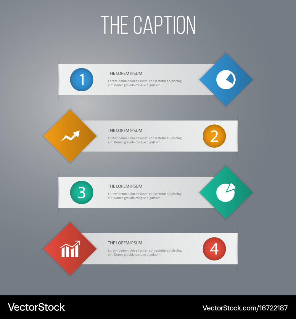 Icon diagram set of increase circle diagram Vector Image
