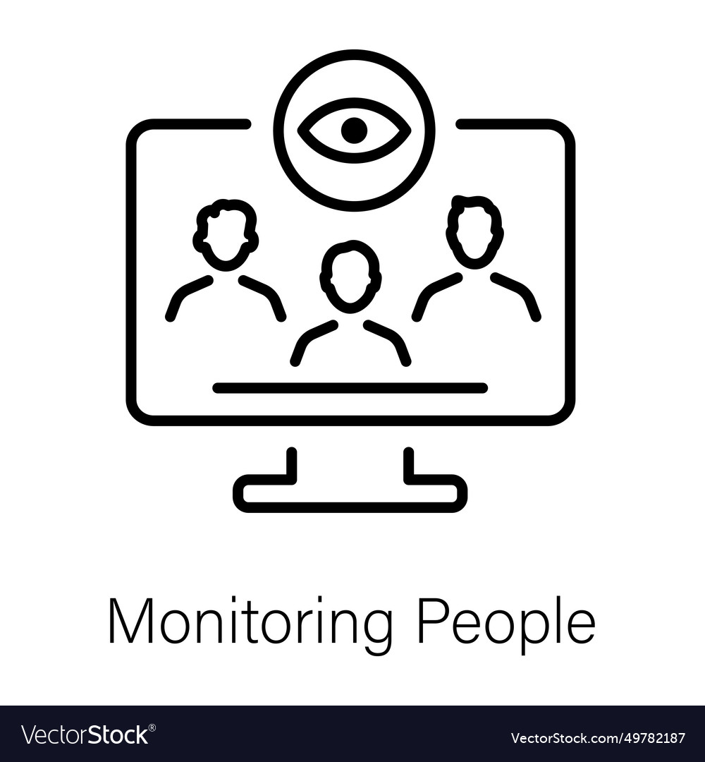 Monitoring people Royalty Free Vector Image - VectorStock