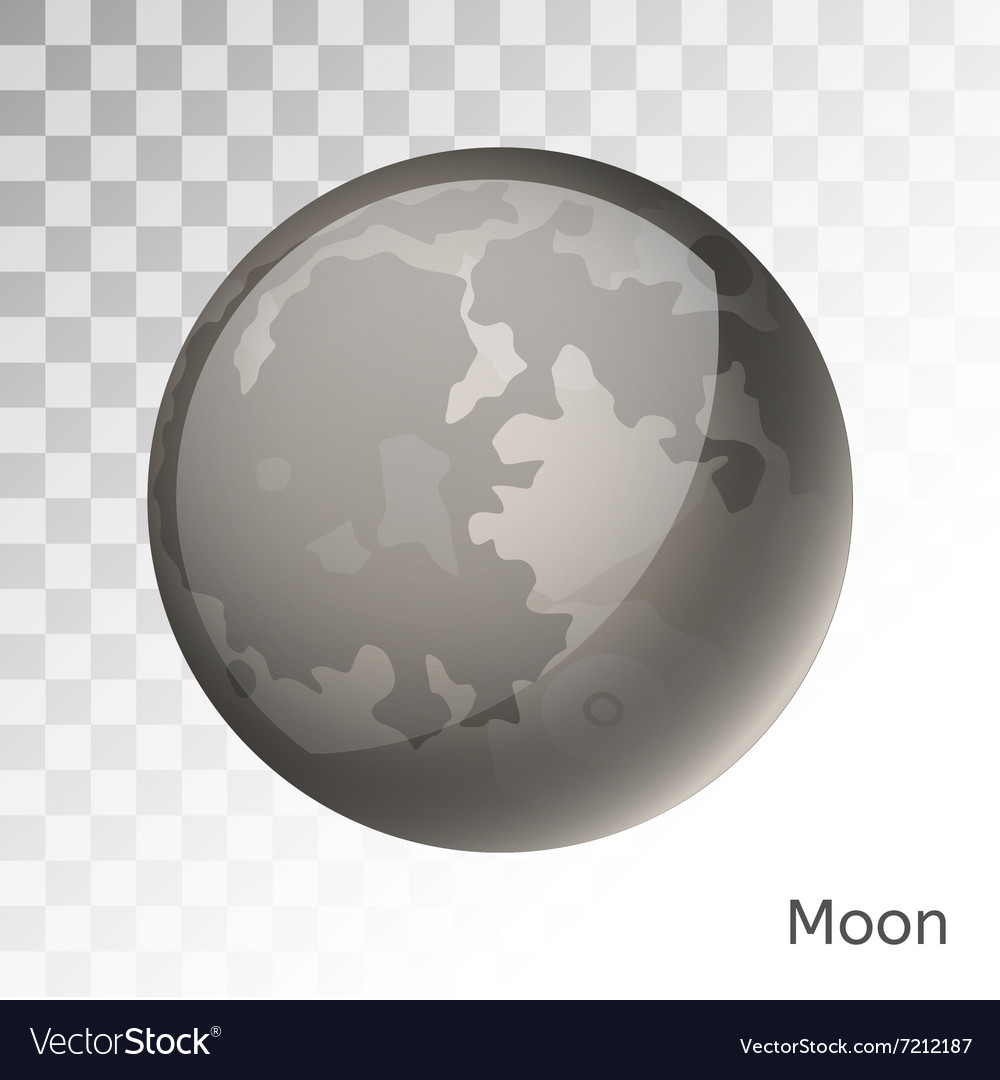 Moon planet 3d Royalty Free Vector Image - VectorStock