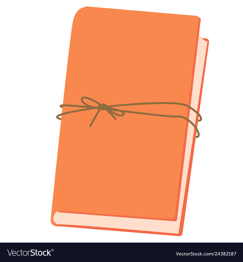 Orange book flat Royalty Free Vector Image - VectorStock