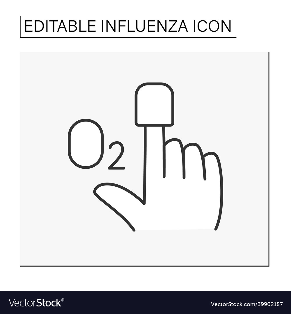 Pulse oximeter line icon Royalty Free Vector Image