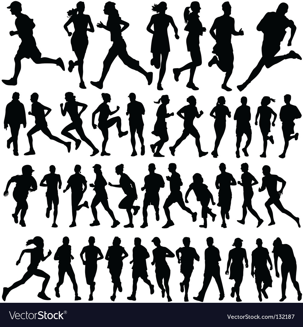 Runner people Royalty Free Vector Image - VectorStock