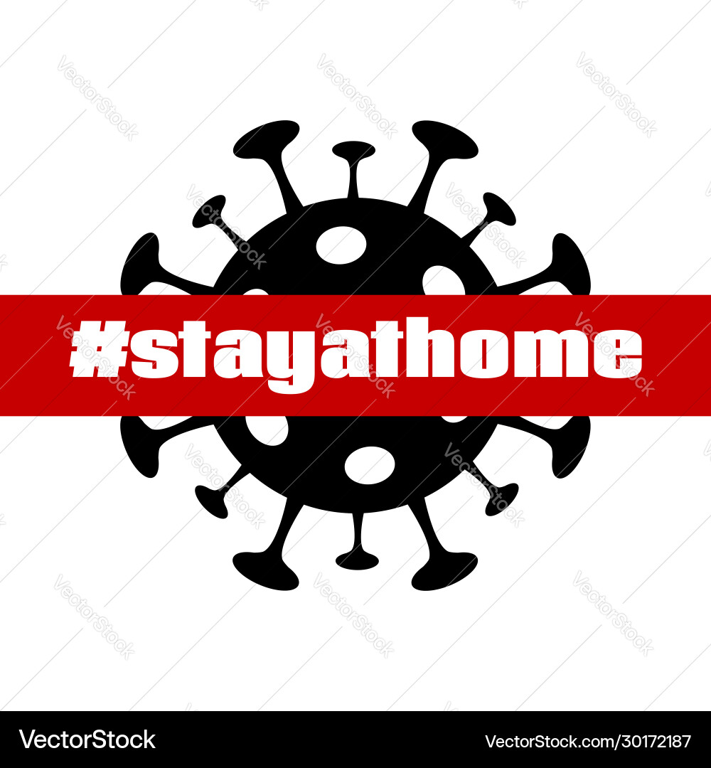 Stay at home coronavirus quarantine banner Vector Image