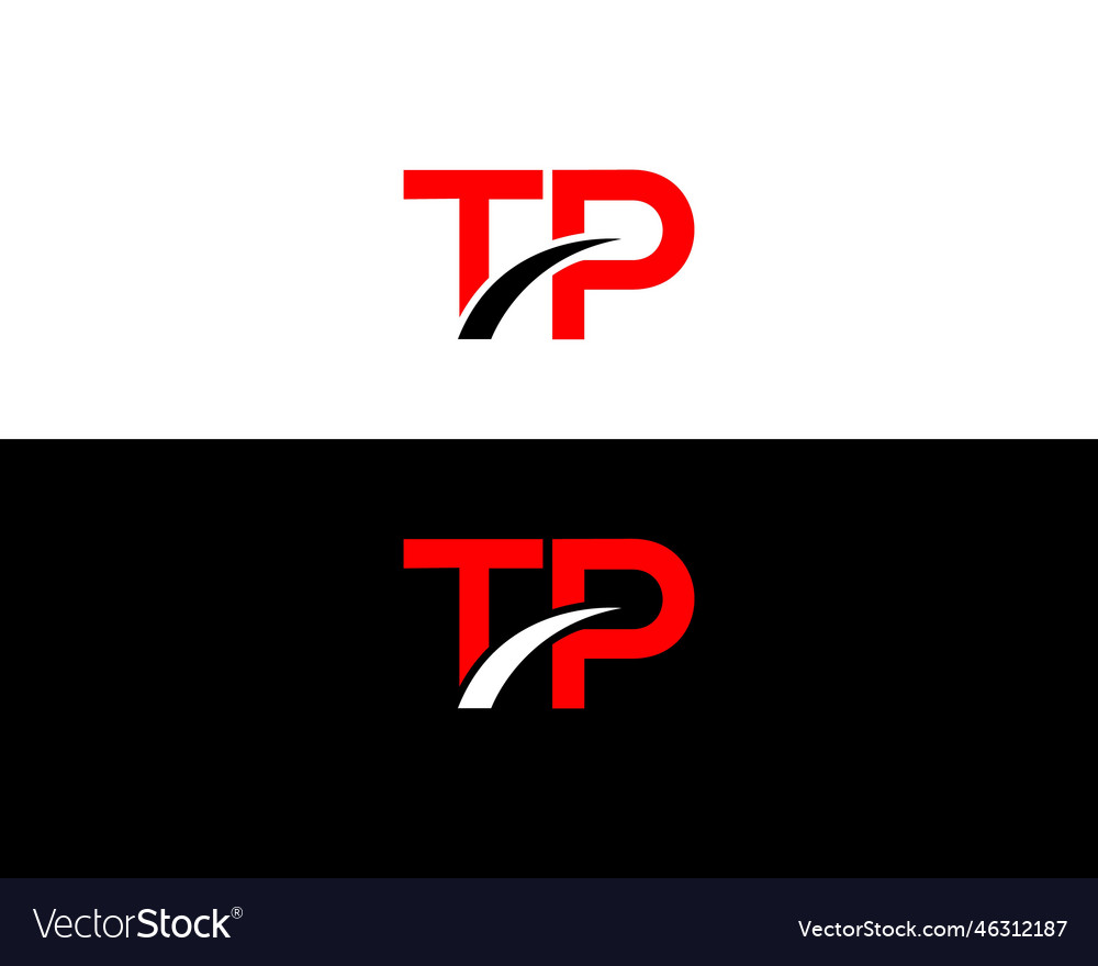 Tp logo initial letter icon design Royalty Free Vector Image