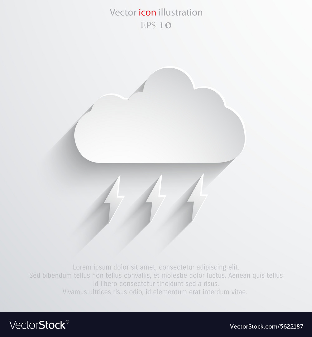 Weather web flat icon Royalty Free Vector Image