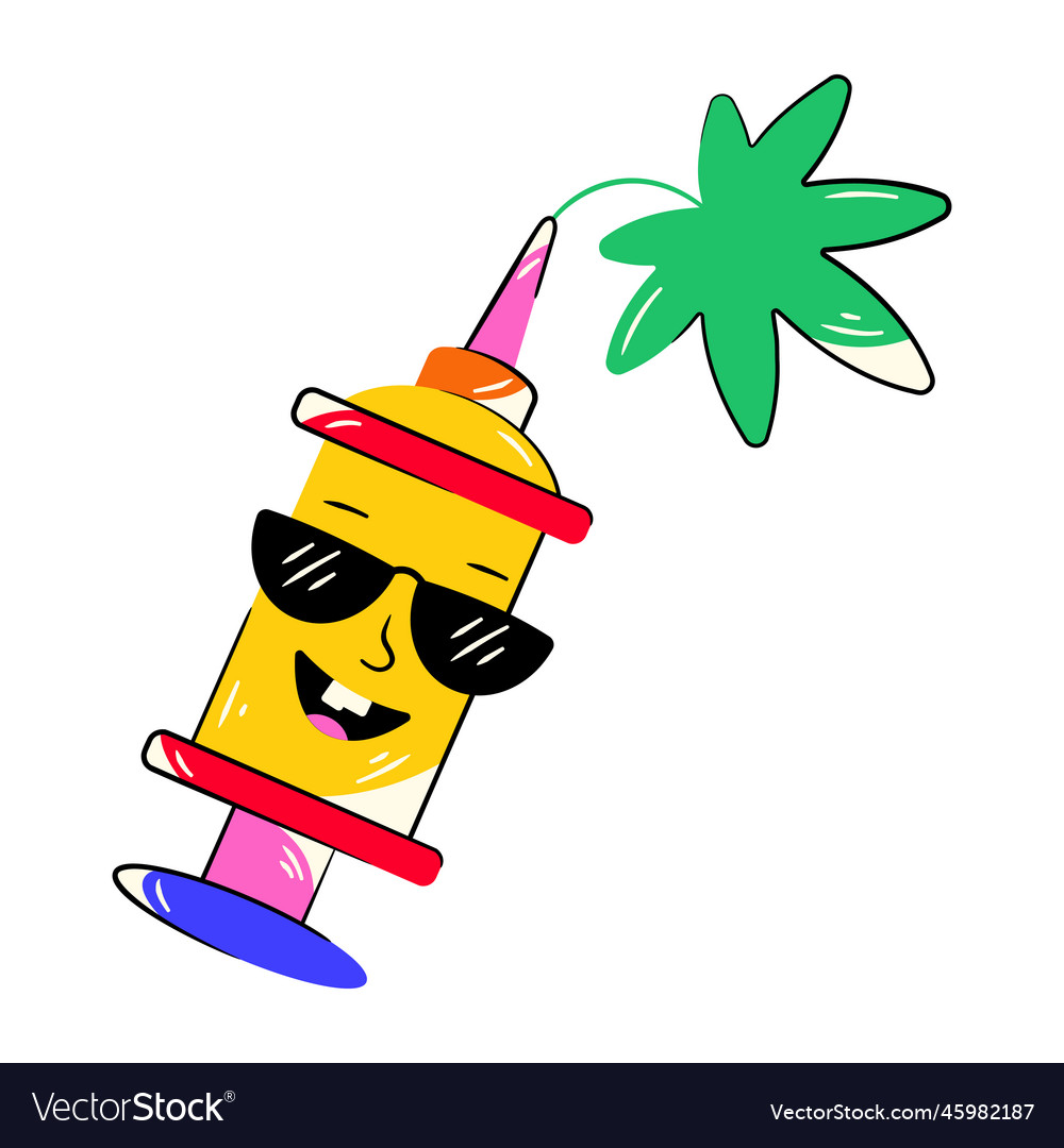 Weed syringe Royalty Free Vector Image - VectorStock