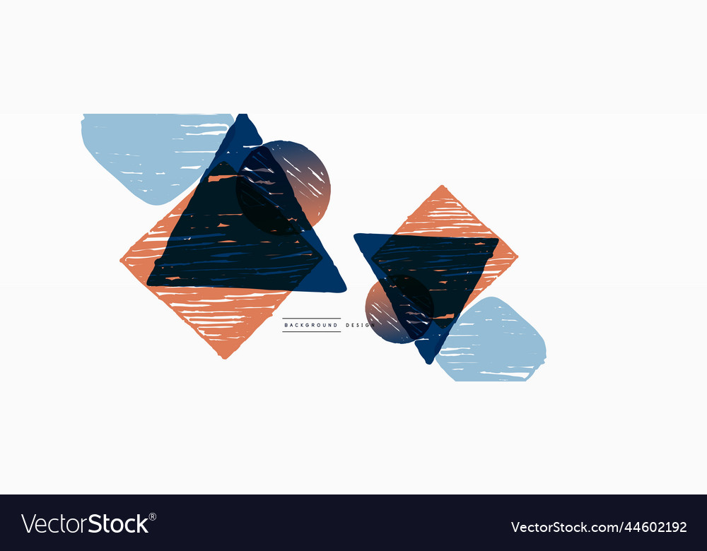 Abstract background hand drawn geometric shape Vector Image