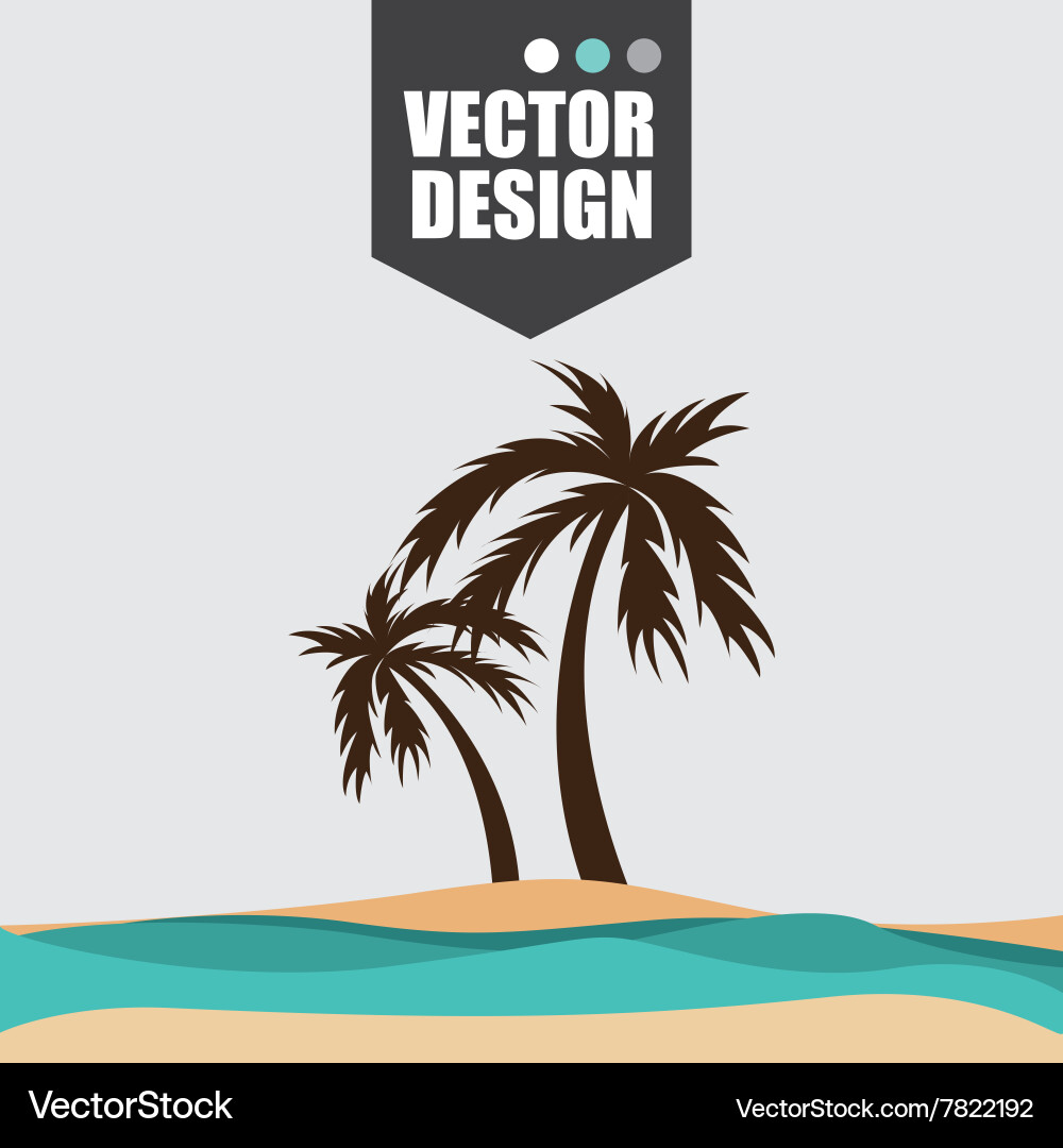 Beach concept design Royalty Free Vector Image