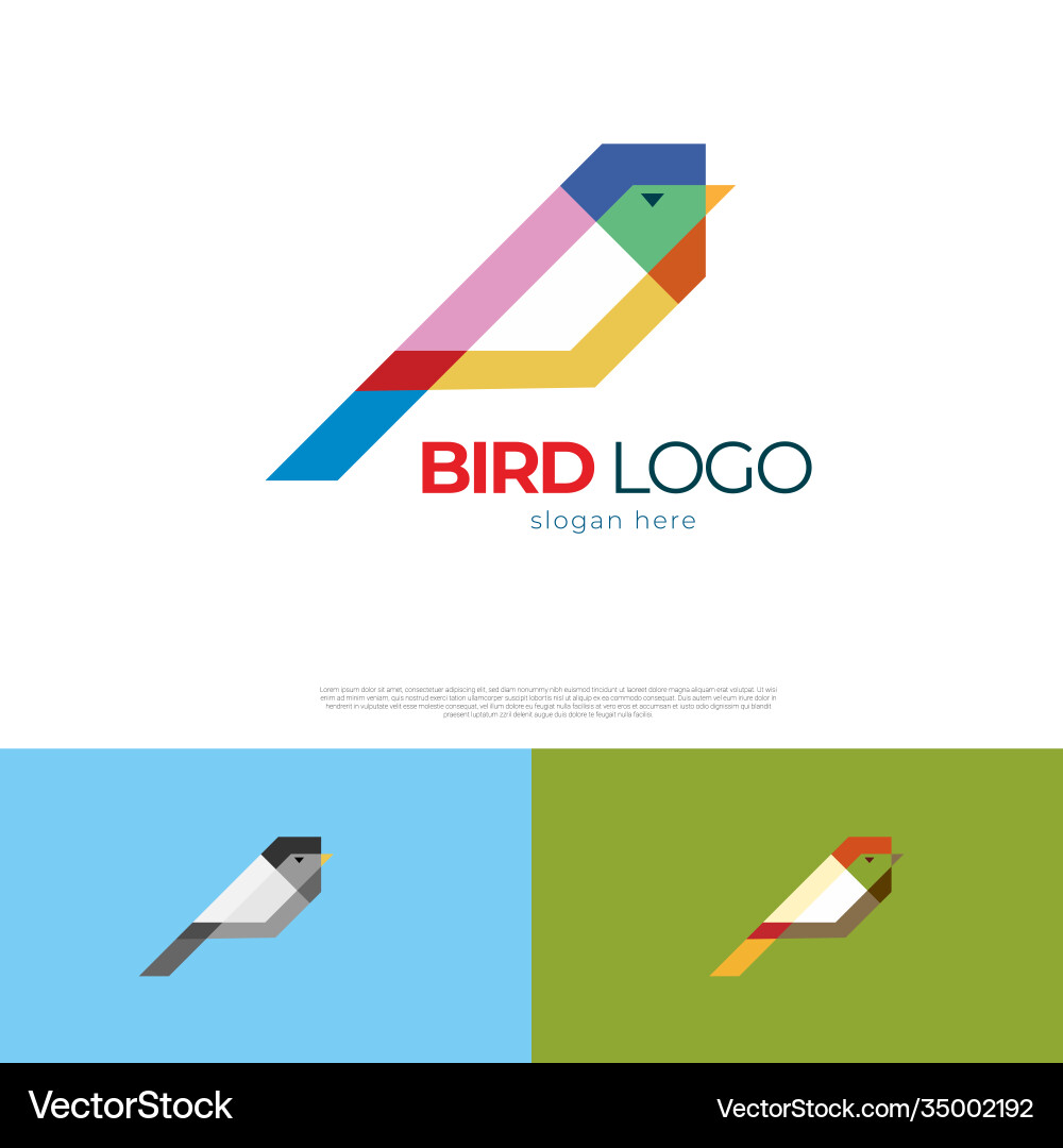 Bird logo icon design Royalty Free Vector Image