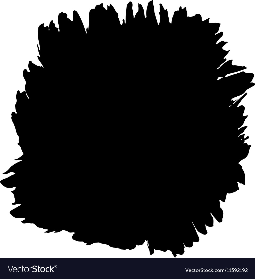 Black ink blot element for design Royalty Free Vector Image