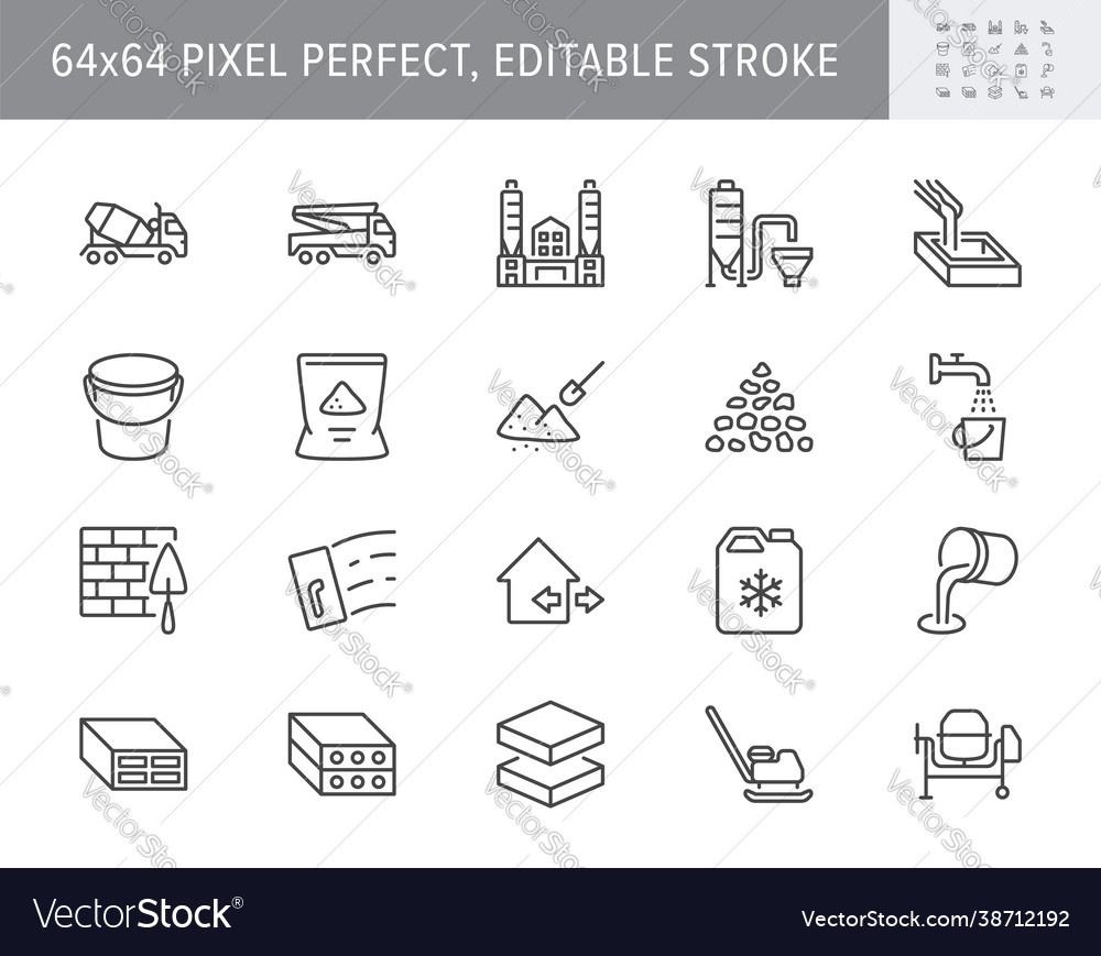 Concrete line icons include Royalty Free Vector Image