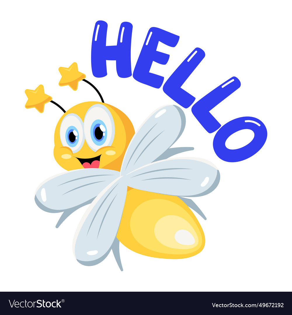 Cute firefly Royalty Free Vector Image - VectorStock