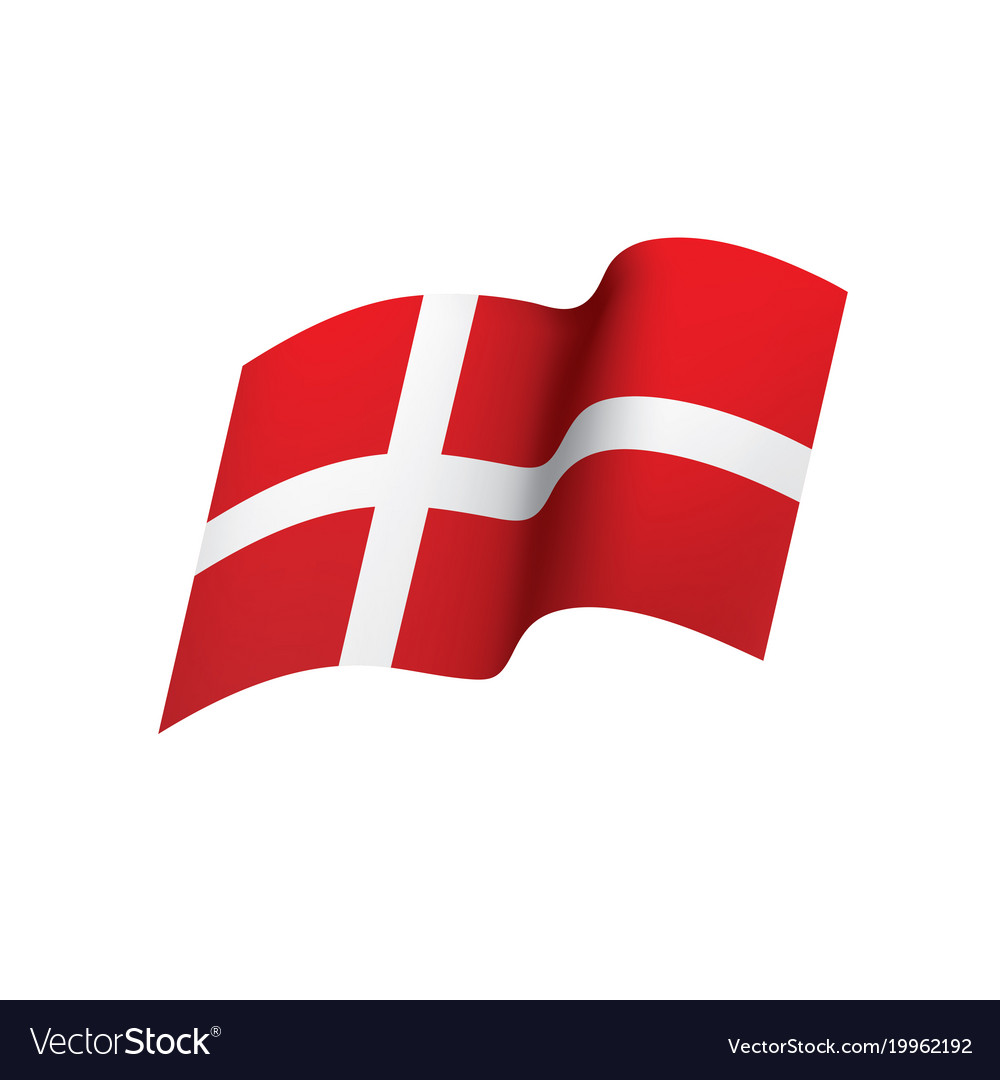 Denmark flag Royalty Free Vector Image - VectorStock