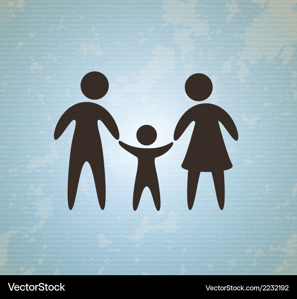 Family icons over blue background Royalty Free Vector Image