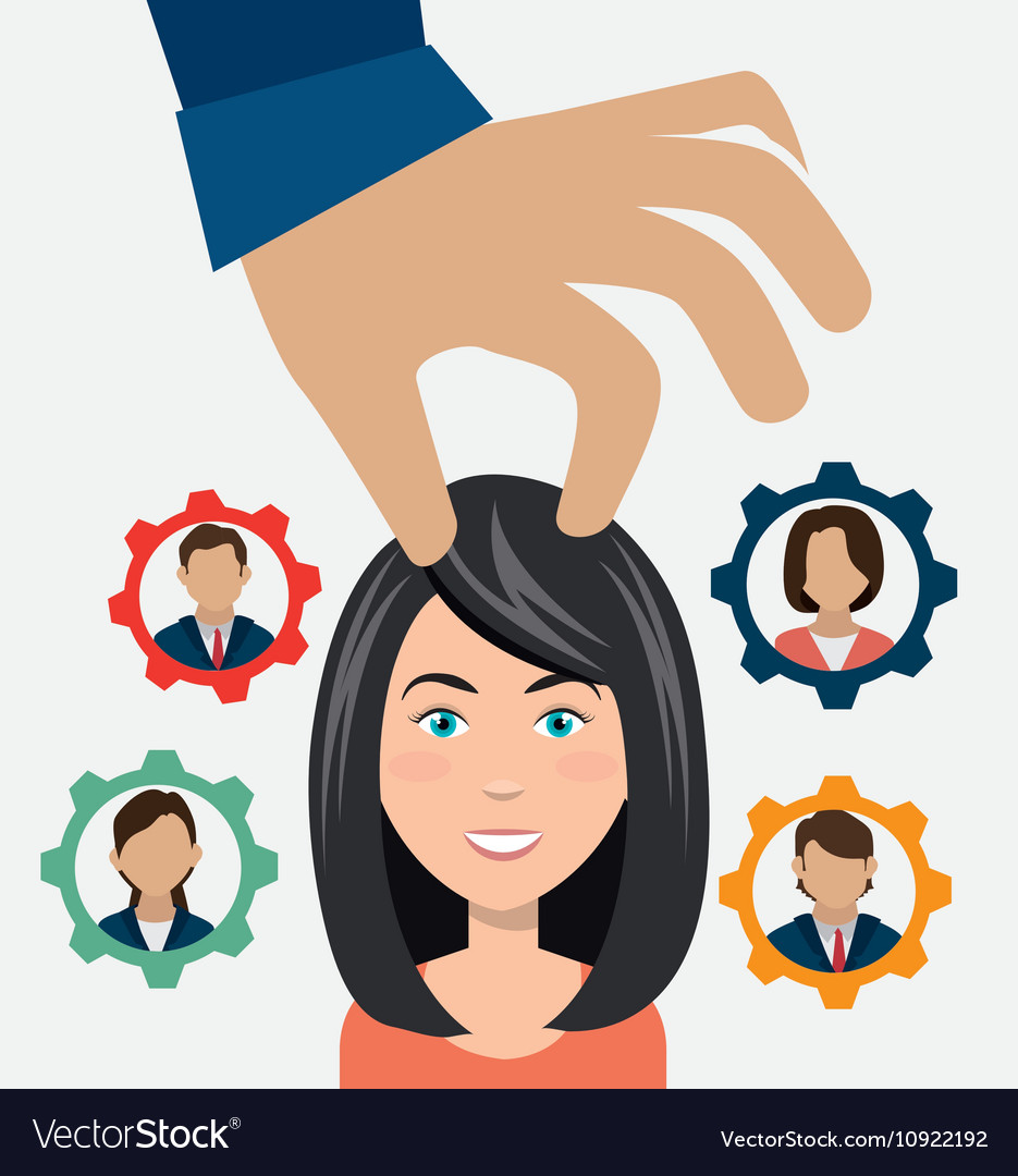 Human resource design Royalty Free Vector Image