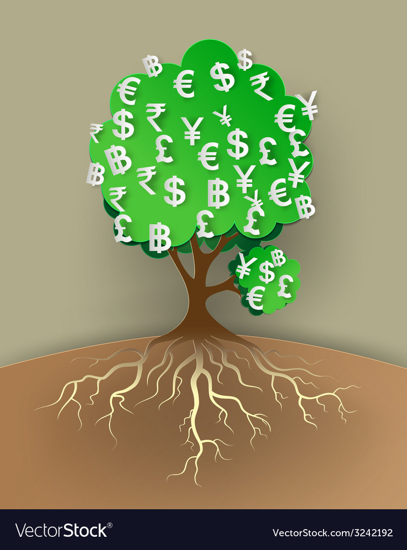 Money tree Royalty Free Vector Image - VectorStock