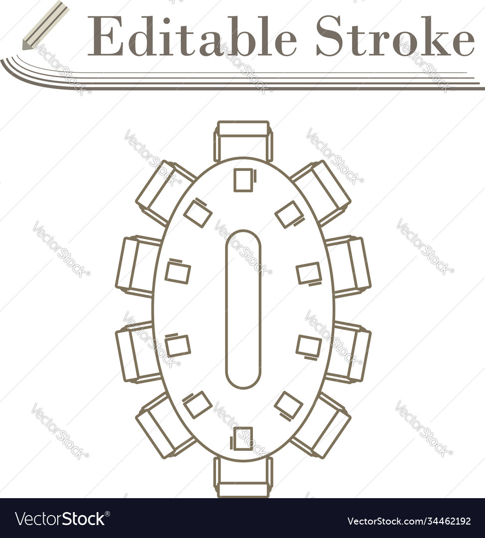 Negotiating table icon Royalty Free Vector Image