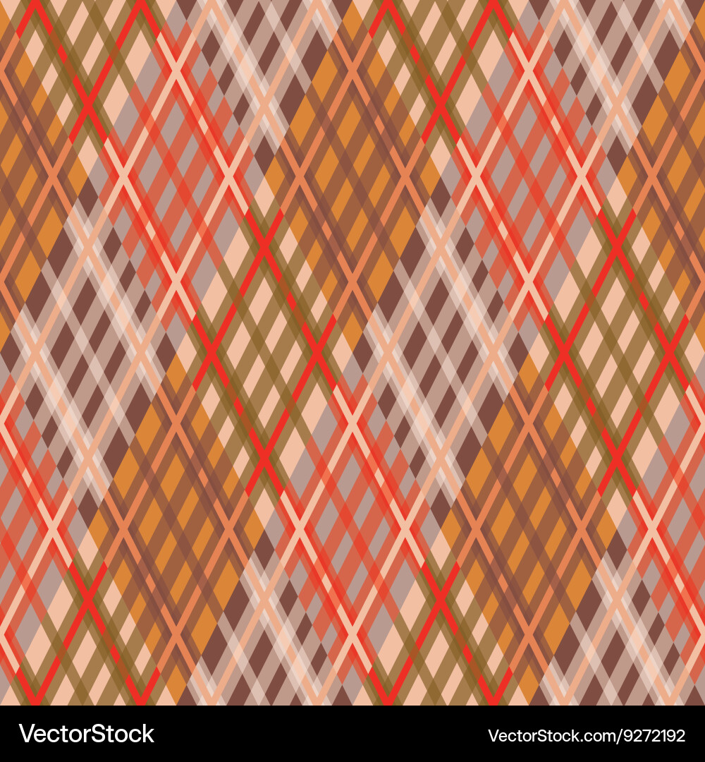 Seamless tartan pattern diagonal fall palette Vector Image