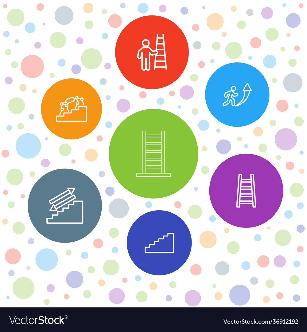 Step icons Royalty Free Vector Image - VectorStock