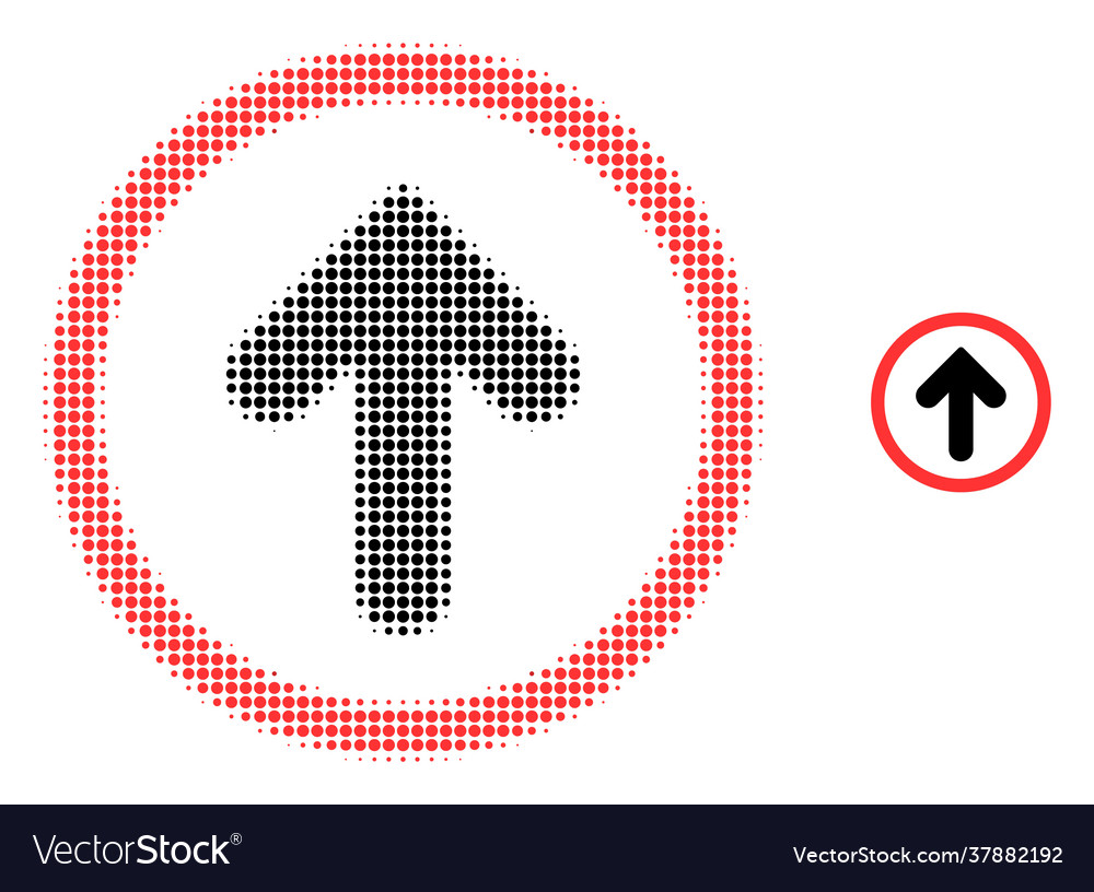 Up pointer halftone dot icon Royalty Free Vector Image Up pointer halftone dot icon Royalty Free Vector Image