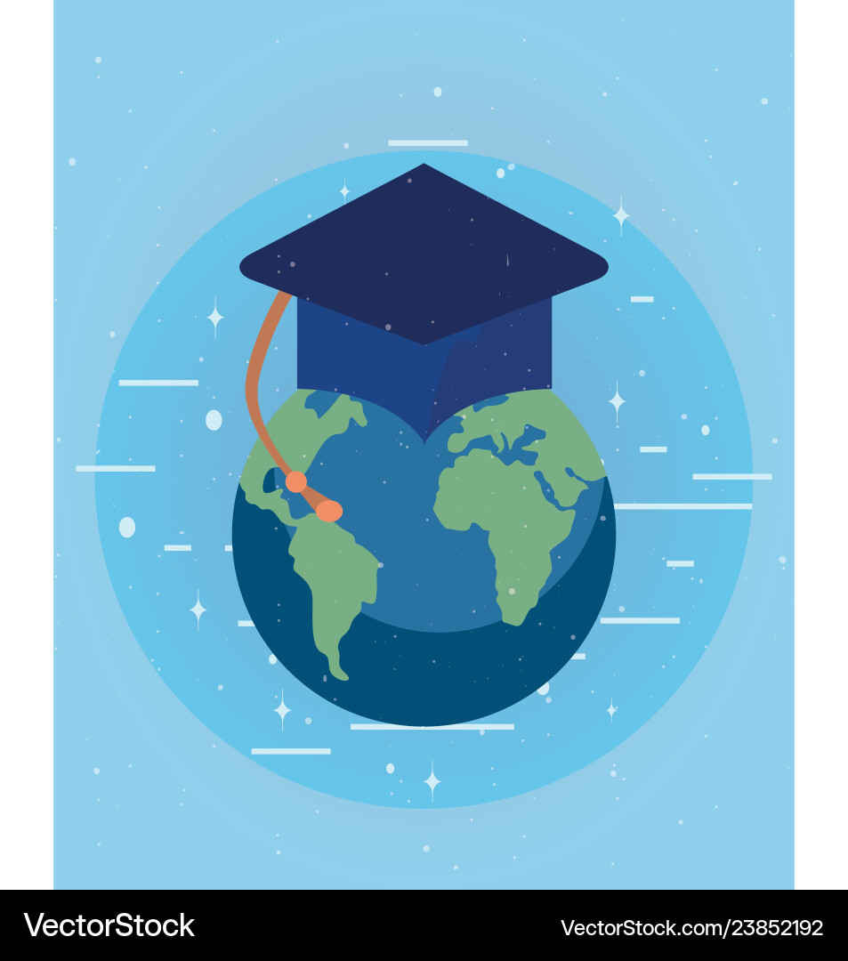 World online education concept Royalty Free Vector Image