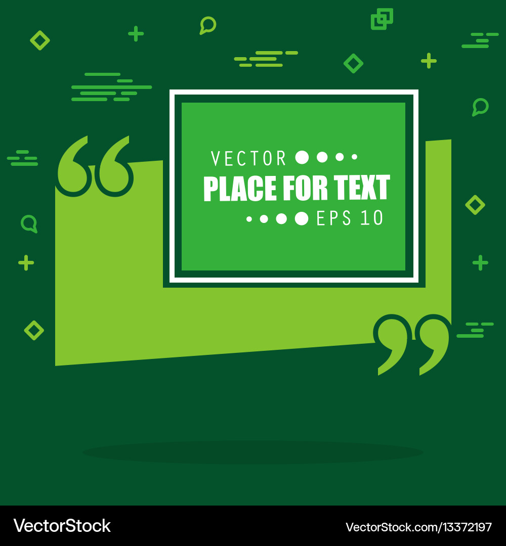 Abstract concept empty speech square quote Vector Image