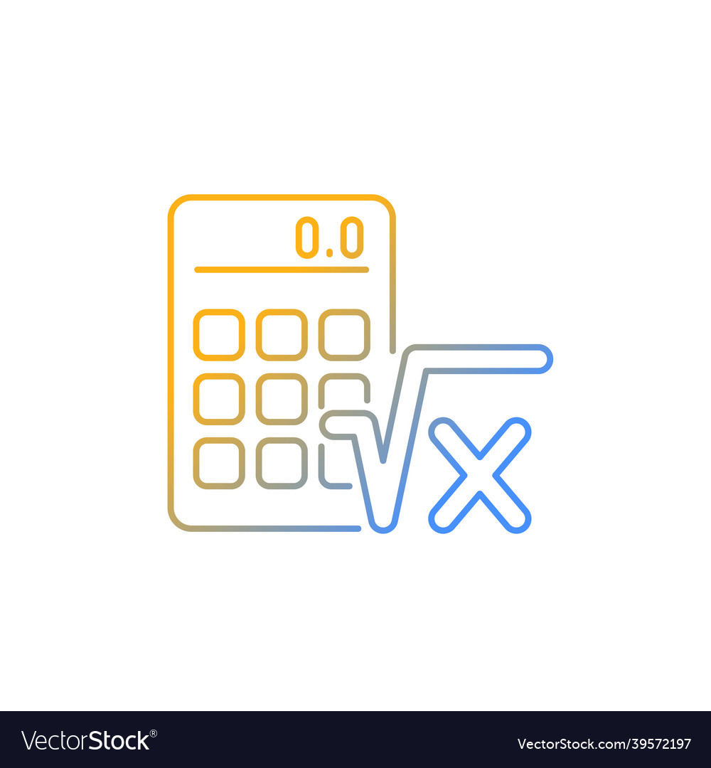 Algebra gradient linear icon Royalty Free Vector Image