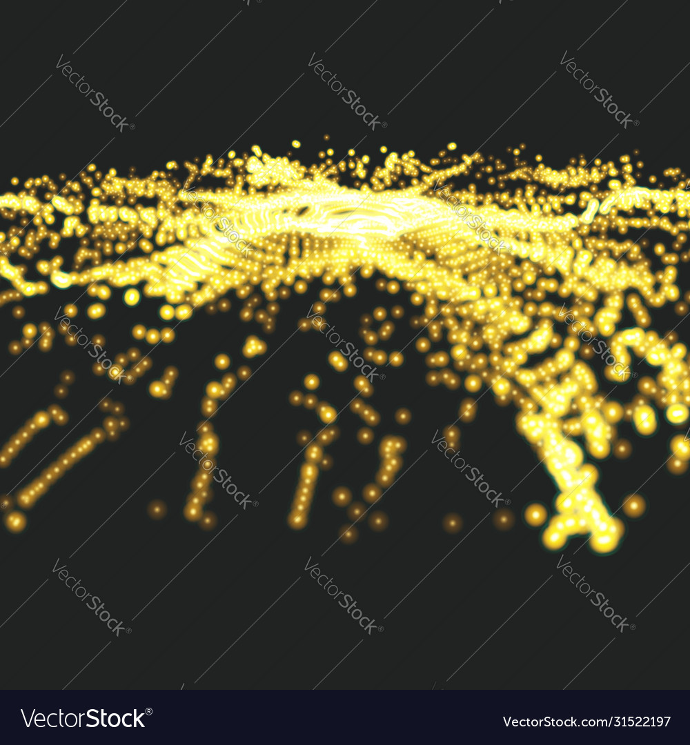 Array with dynamic particles 3d technology style Vector Image