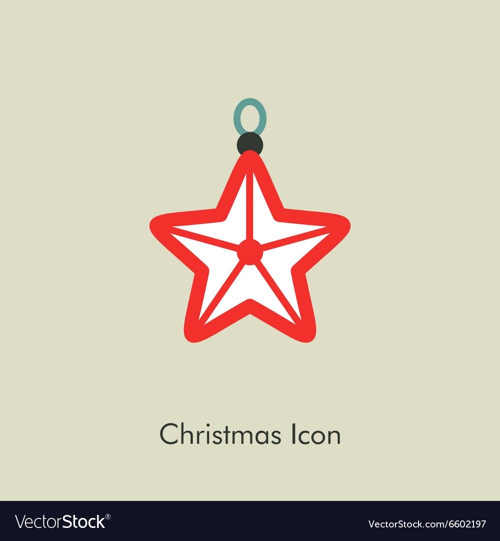 Christmas star icon Royalty Free Vector Image - VectorStock