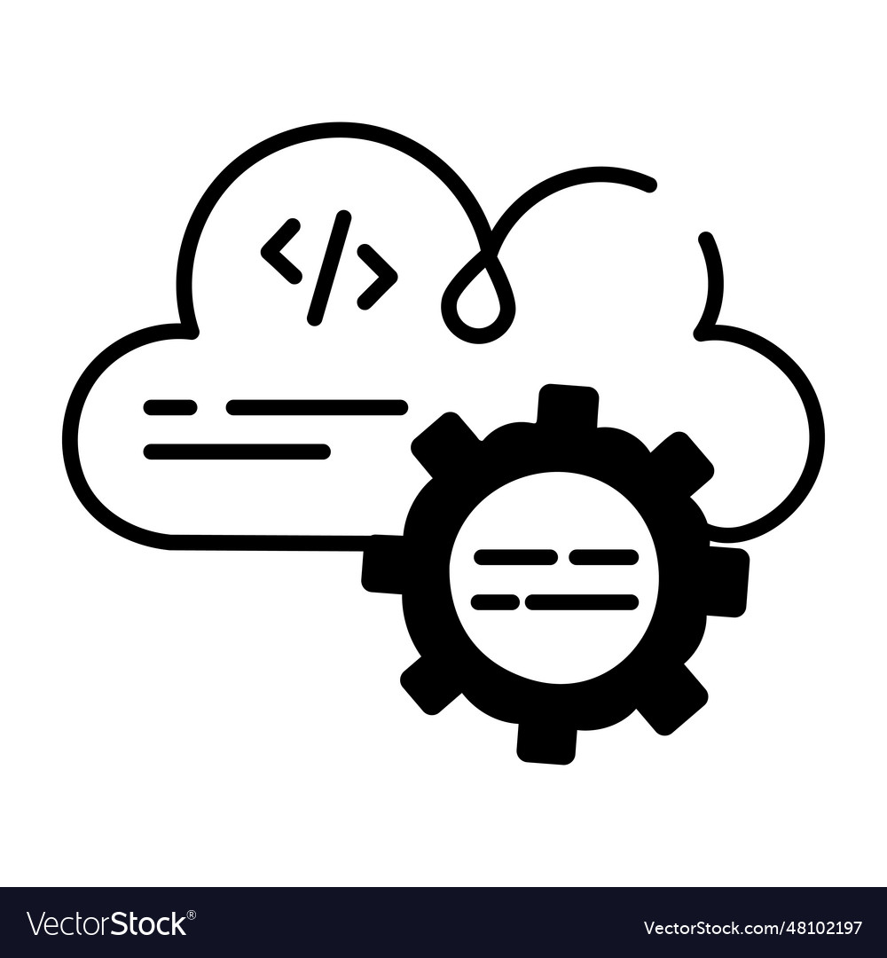 Cloud development Royalty Free Vector Image - VectorStock