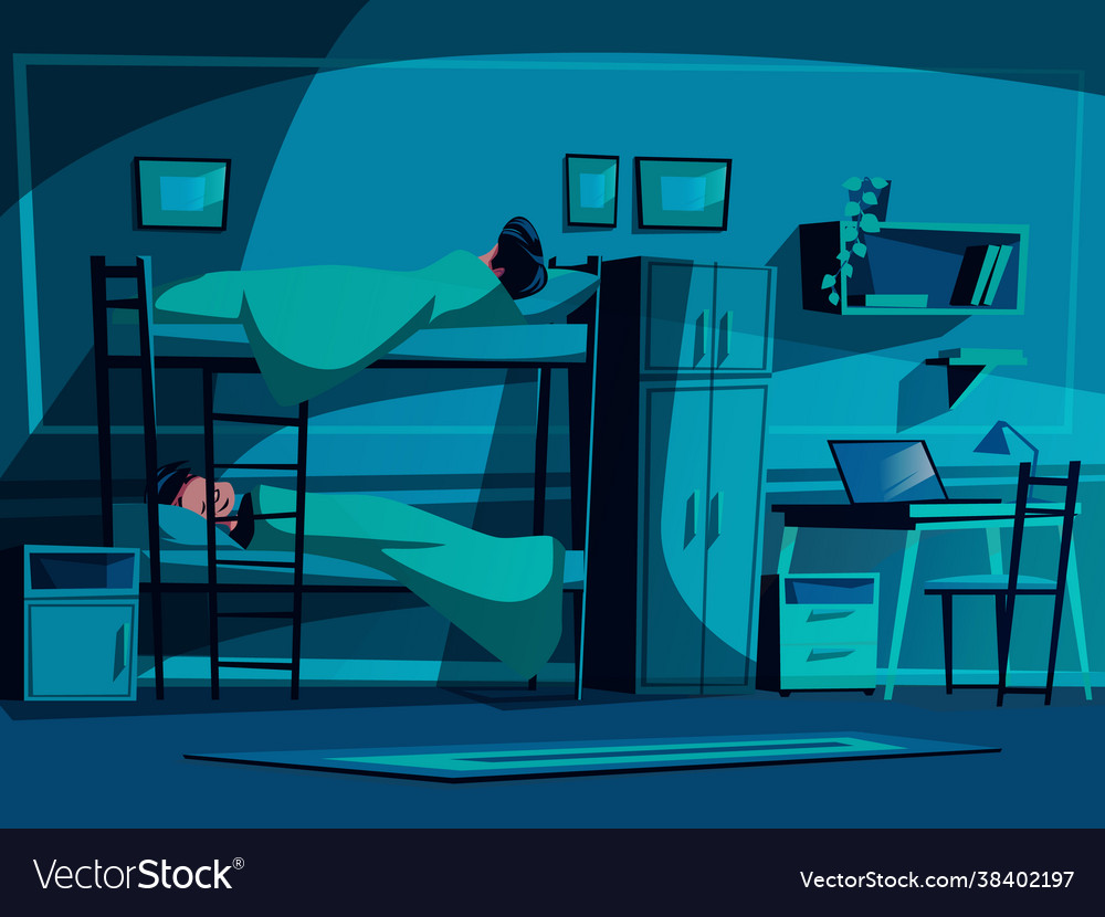 College student dormitory Royalty Free Vector Image