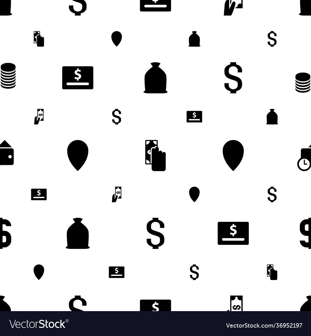 Dollar icons pattern seamless white background Vector Image