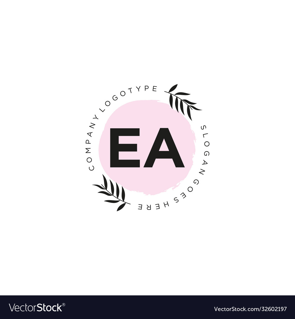 Ea letter logo icon design template elements Vector Image