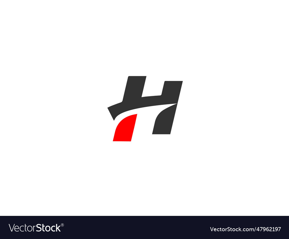 H letter shape logo Royalty Free Vector Image - VectorStock