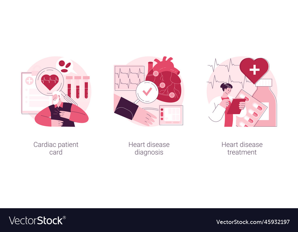 Heart attack abstract concept Royalty Free Vector Image