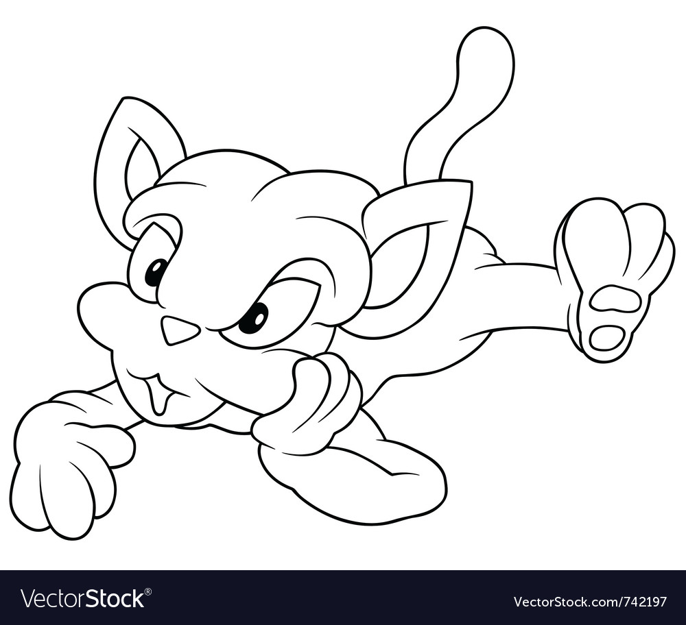 Laying cat Royalty Free Vector Image - VectorStock