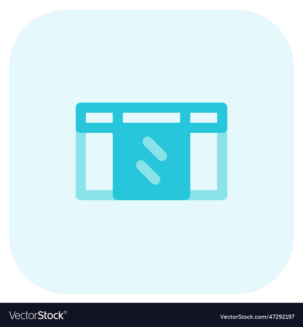 Modern style three panel slider window Royalty Free Vector