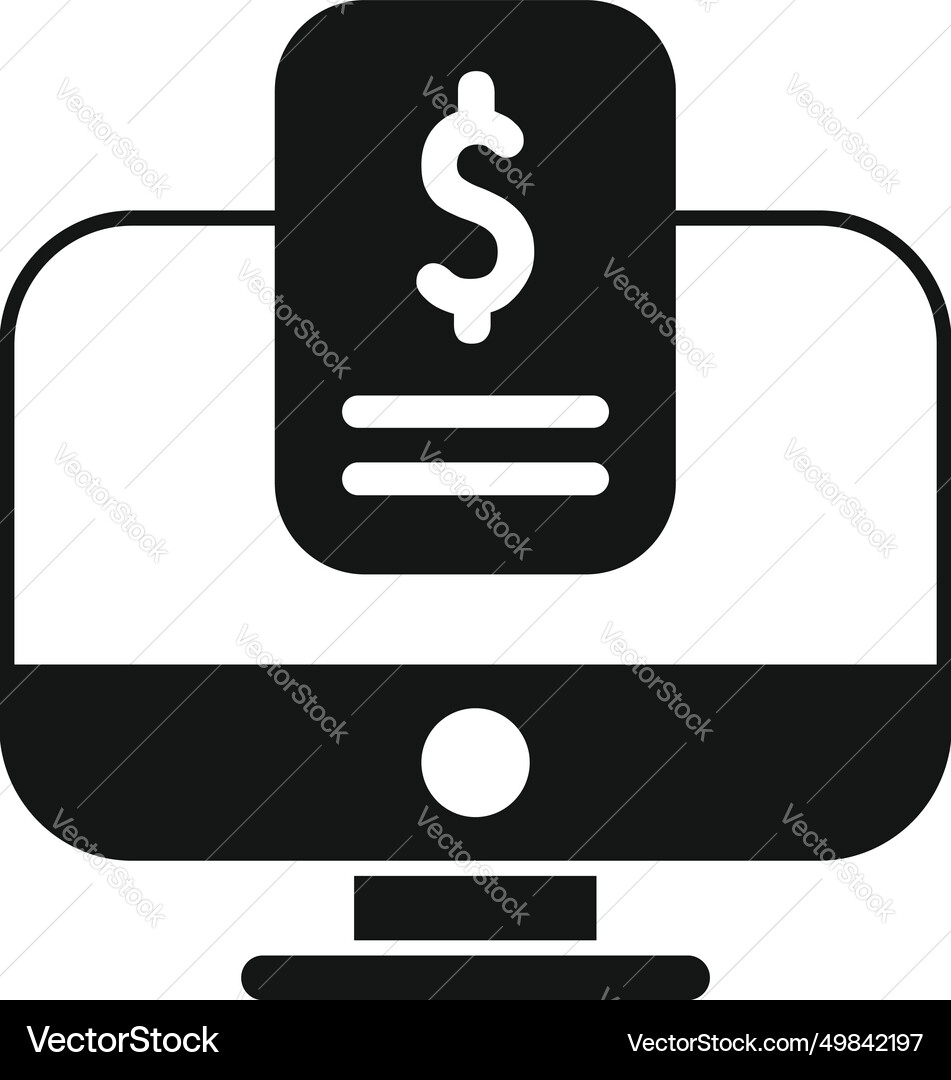 Online money support icon simple pandemic Vector Image