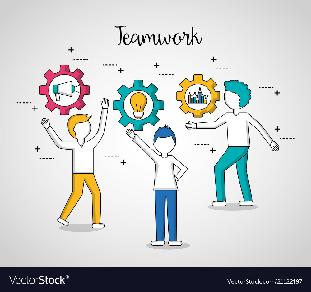 People teamwork concept Royalty Free Vector Image