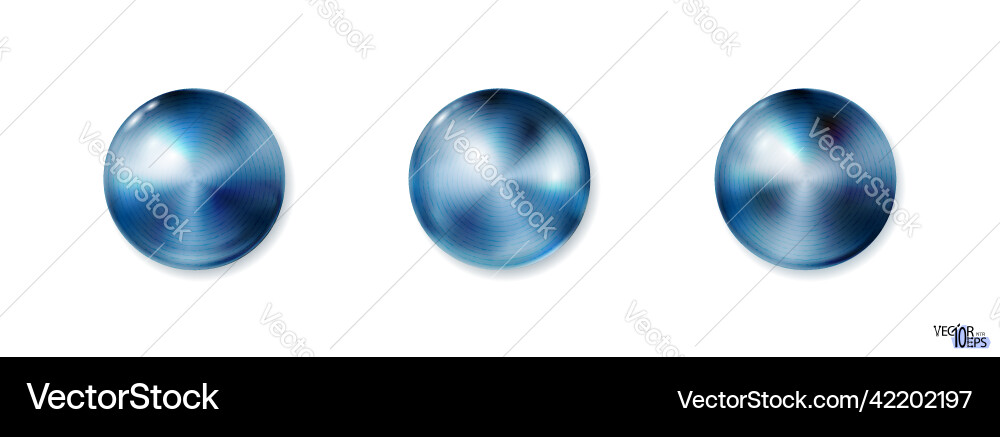 Realistic blue metal construction rivets set Vector Image