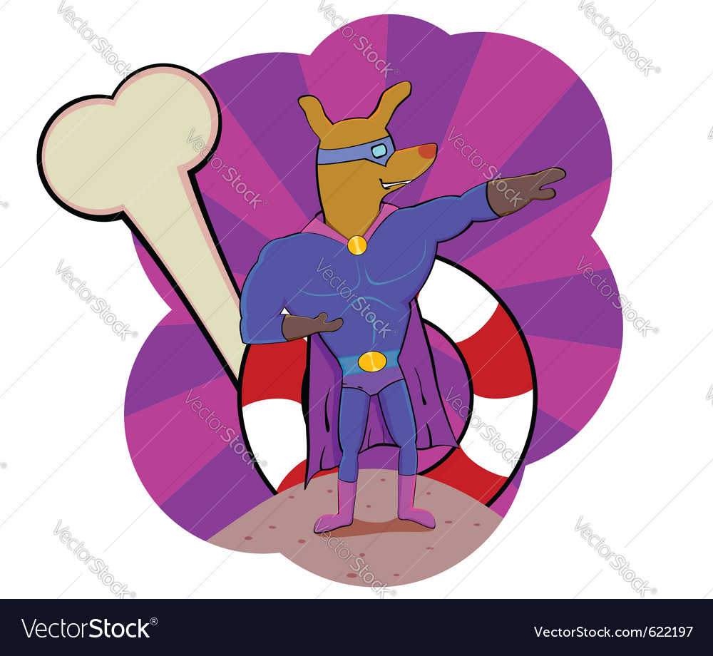 Super dog Royalty Free Vector Image - VectorStock