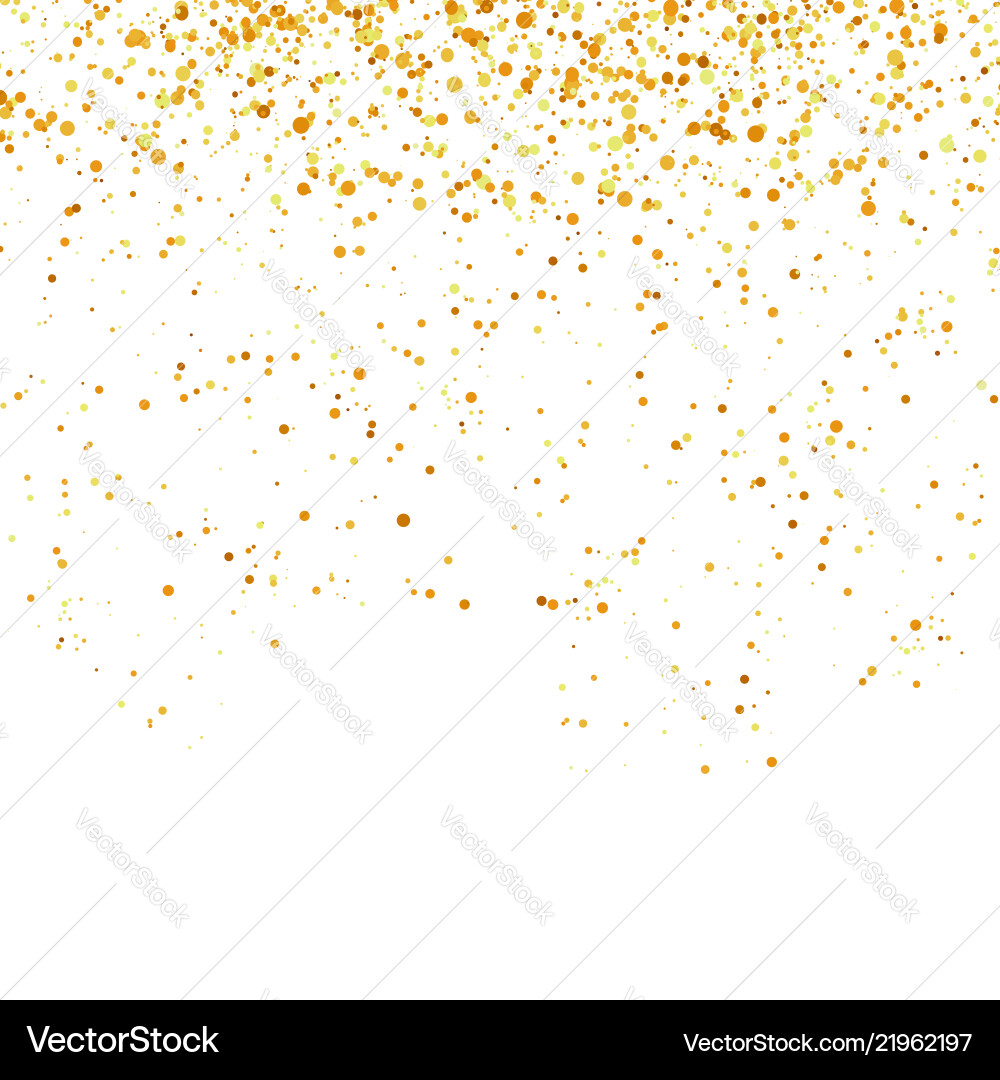 Yellow confetti isolated on white background gold Vector Image