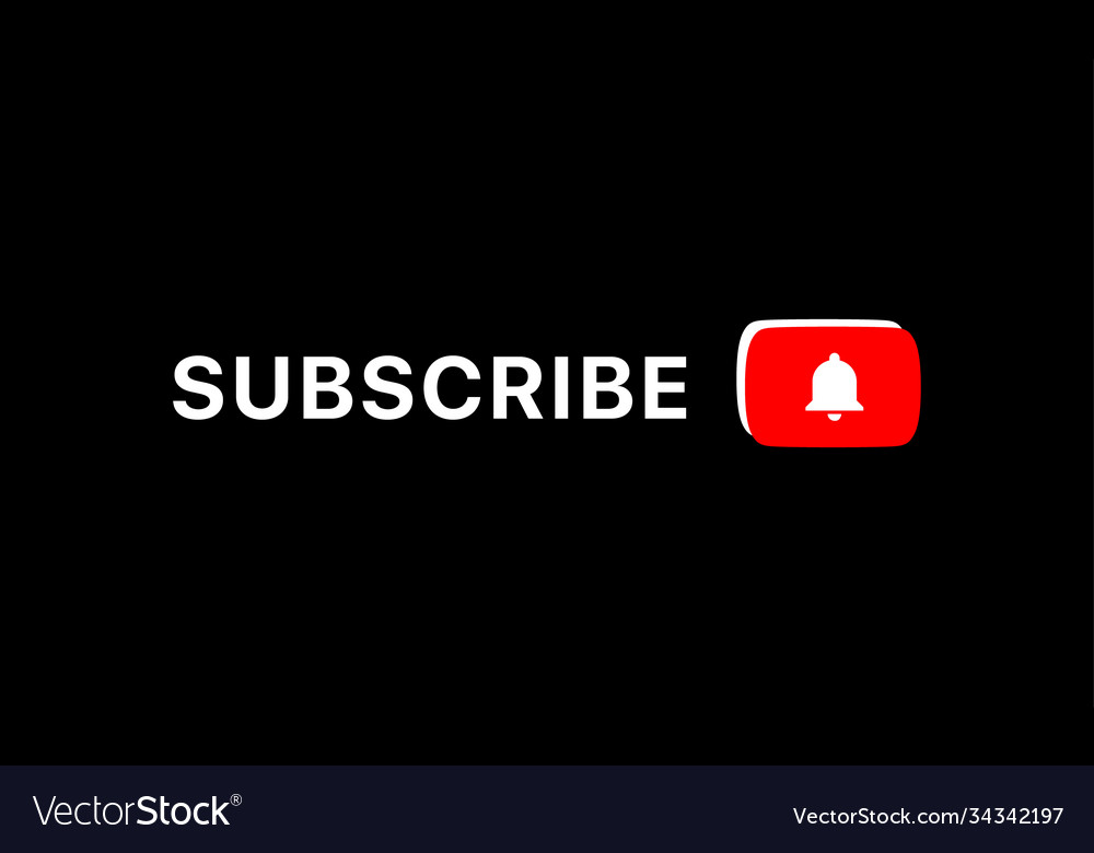 Youtube subscribe title lower third Royalty Free Vector