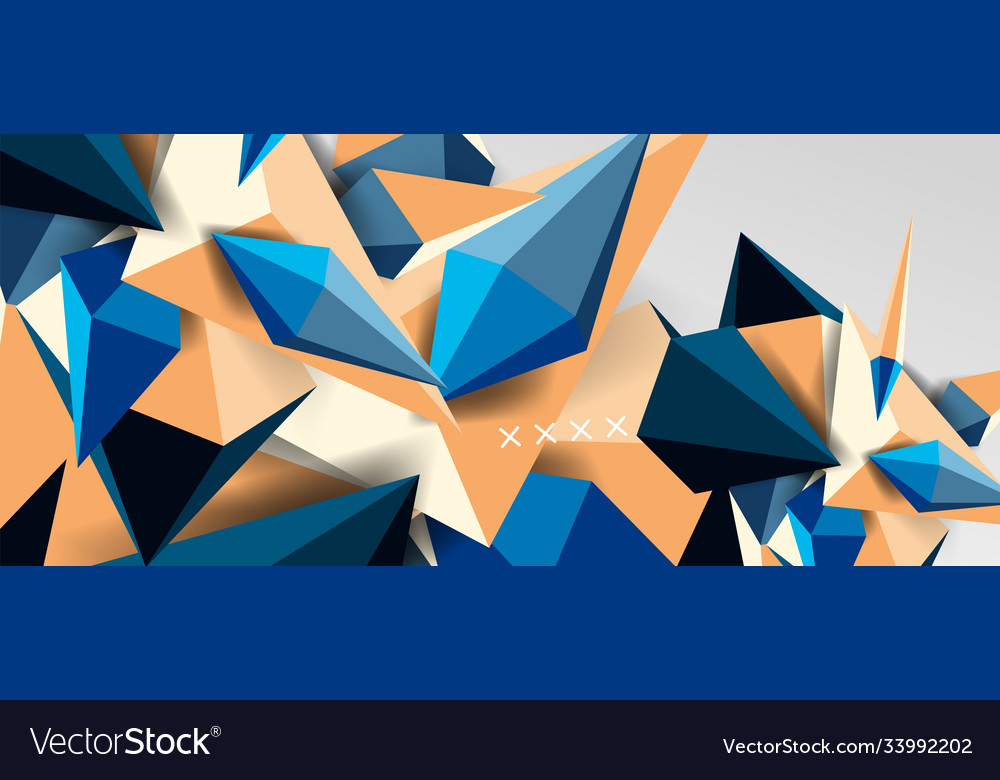 3d low poly abstract shape background Royalty Free Vector