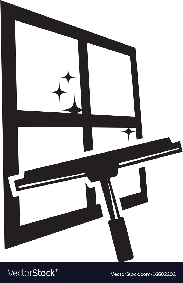 Cleaning window logo Royalty Free Vector Image
