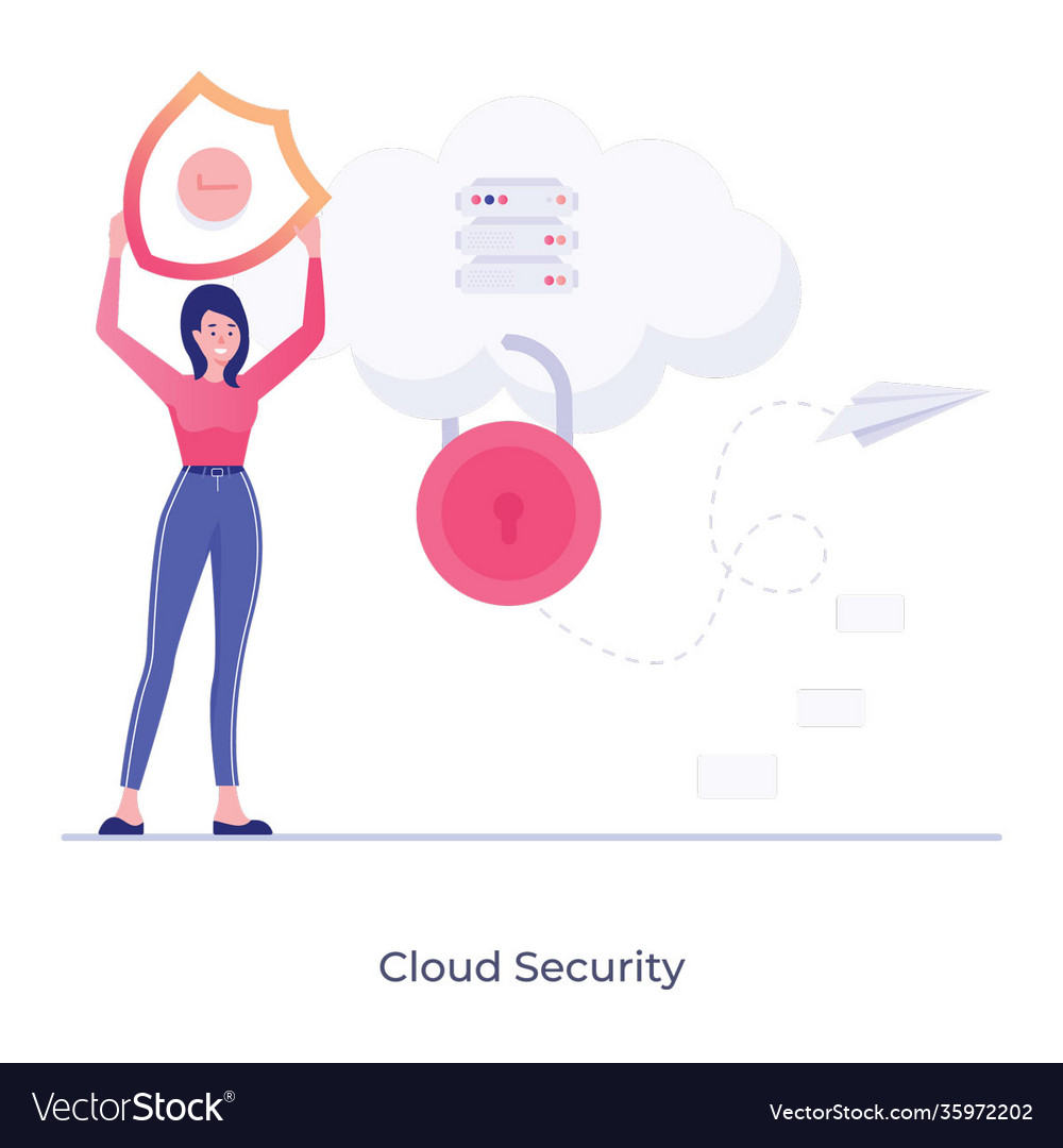 Cloud security Royalty Free Vector Image - VectorStock