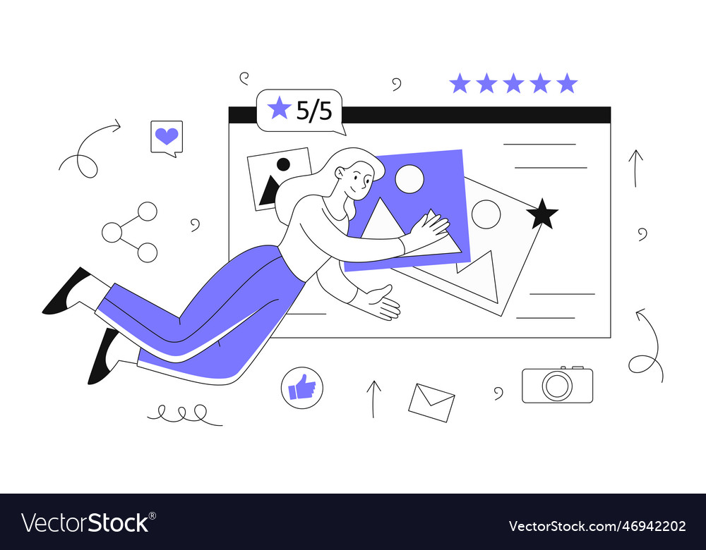 Content creator concept Royalty Free Vector Image
