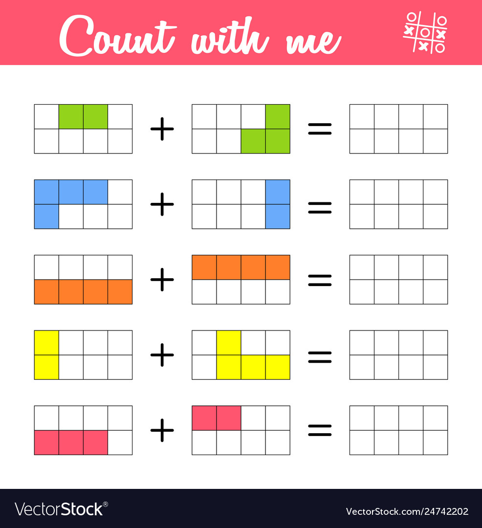 Count with me game for preschool children Vector Image