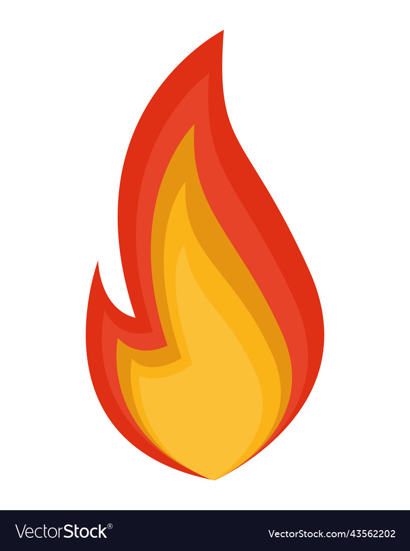 Cute flame Royalty Free Vector Image - VectorStock